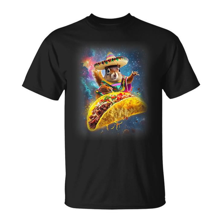 Crazy Space Taco Squirrel Cinco De Mayo T-Shirt – Fun & Quirky Squirrel ...