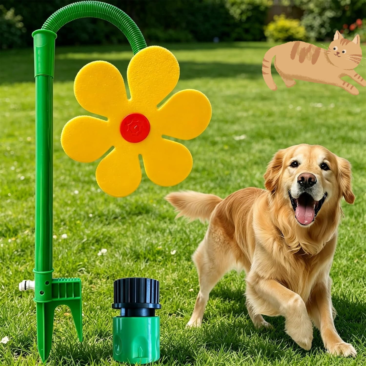 Crazy Sprinkler, 360° Rotating Dancing Flower Lawn Sprinkler Toy ...