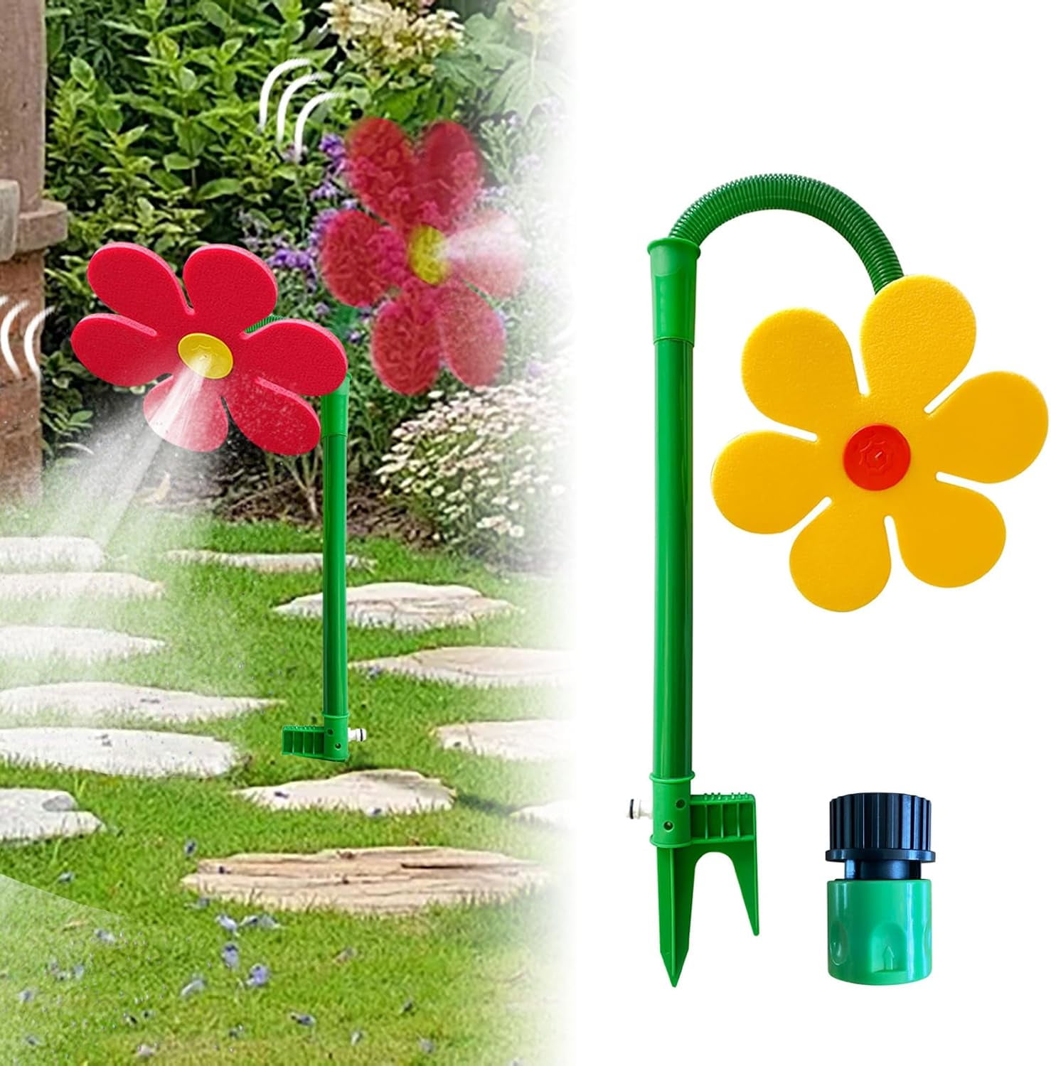 Crazy Sprinkler – Rotating Decorative Flower Water Feature | Dancing ...