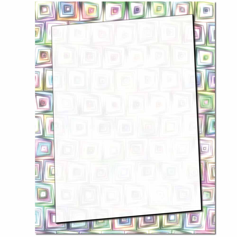 Crazy Squares Letterhead Laser & Inkjet Printer Paper, 25 Sheet Pack ...