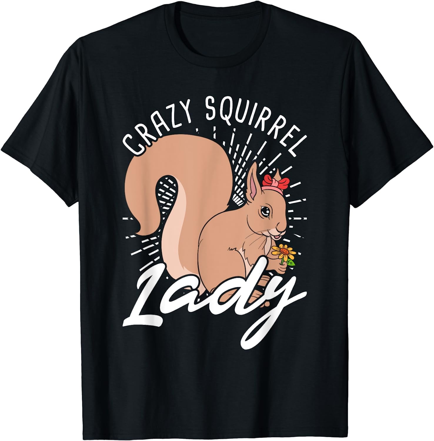 Crazy Squirrel Lady Funny Zoo Keeper Women Gift Squirrel T-Shirt ...