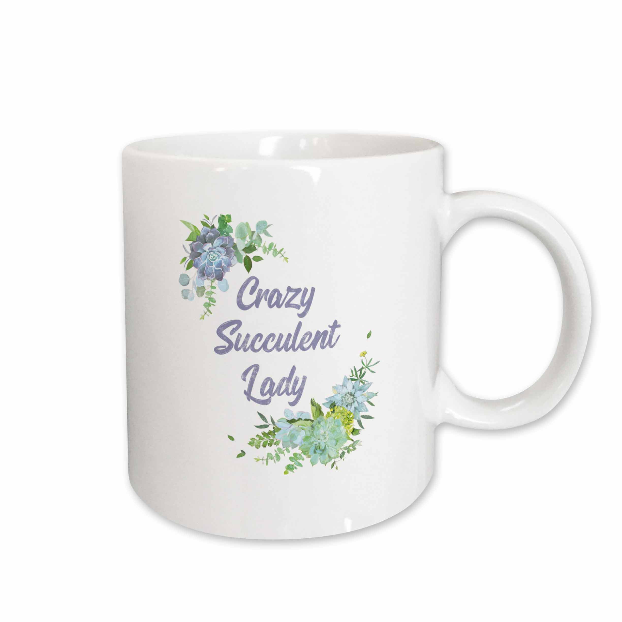 3drose, Crazy Succulent Plant Lady Catcus Cati Design, 11oz Mug ...