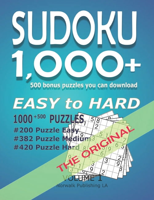 Crazy for Sudoku: 1,000+ Sudoku Puzzles Easy to Hard: Sudoku Puzzle ...