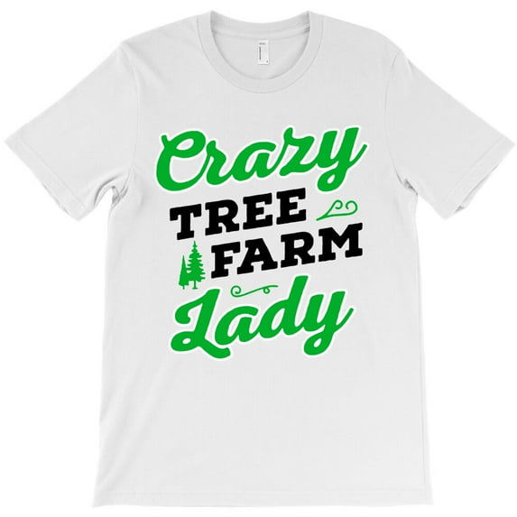 Crazy Tree Farm Lady Themed Funny Christmas Holiday Graphic Design Fun ...