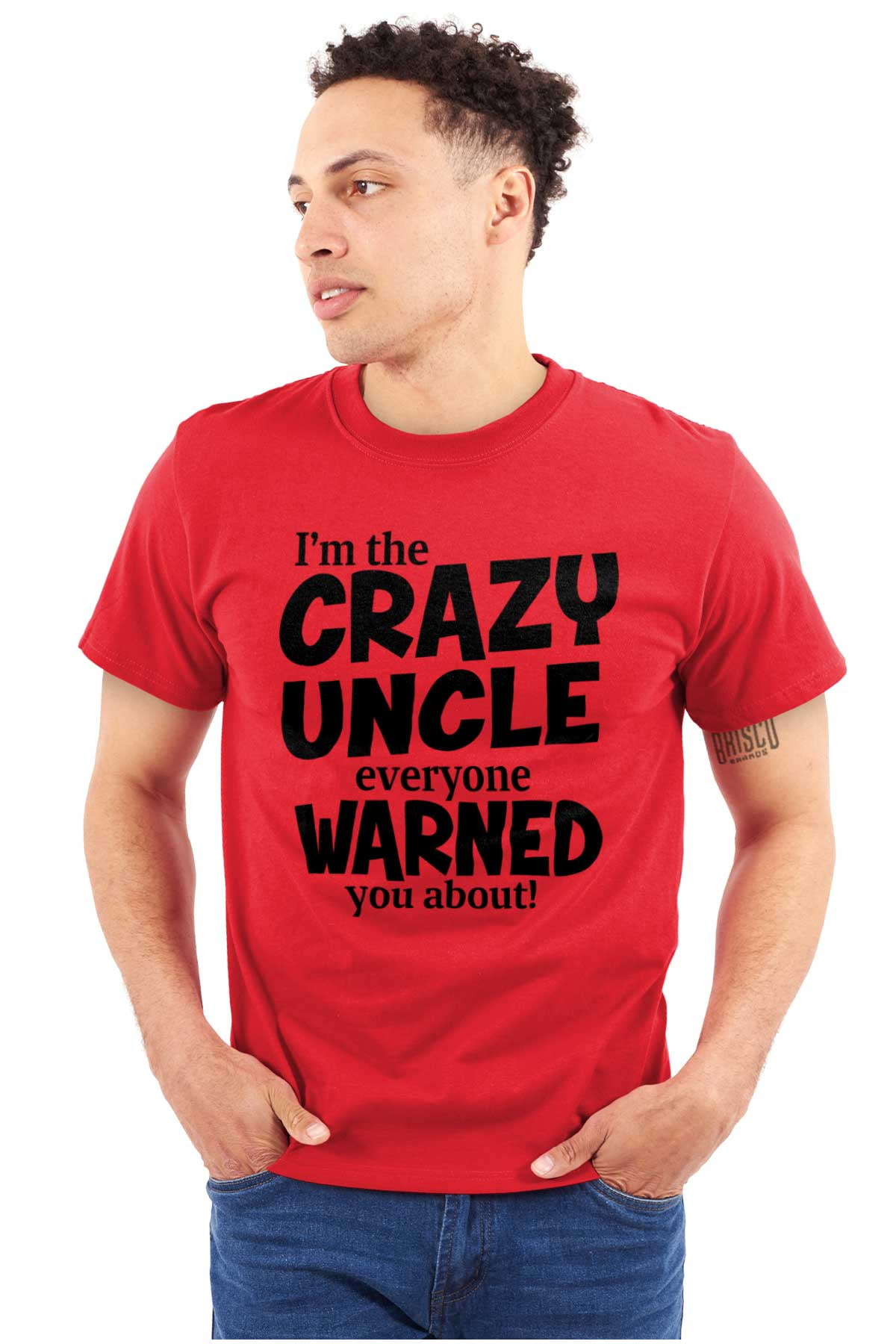 Crazy Uncle Family Relative Warning Men's Big & Tall Crewneck Graphic ...