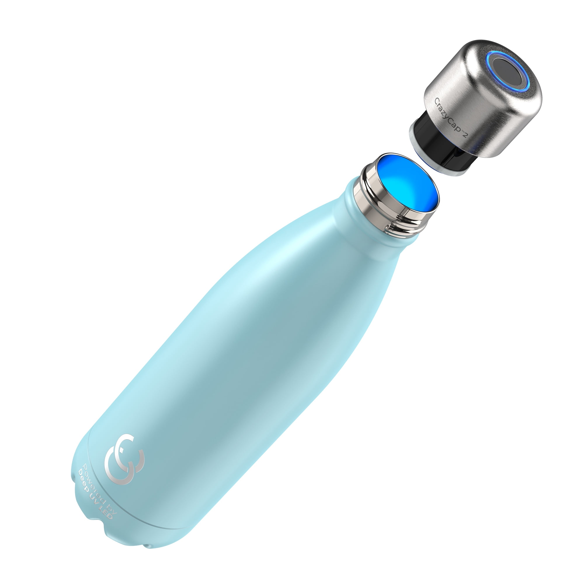 CrazyCap UV Water Bottle Purifier - for Water Purification + Self ...