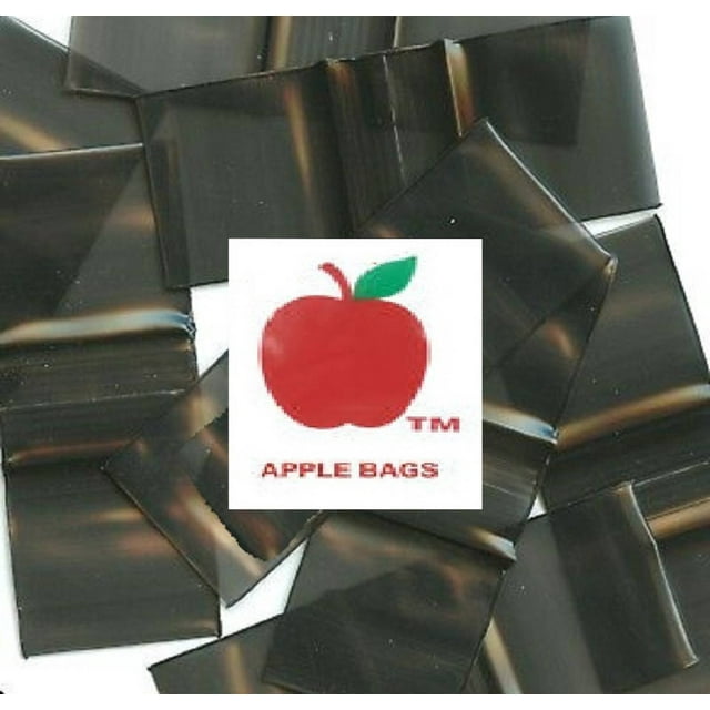 CrazyCoolBuys 1000 Pack Apple Brand Black 2Mil Zip lock Bags 1,000 ...