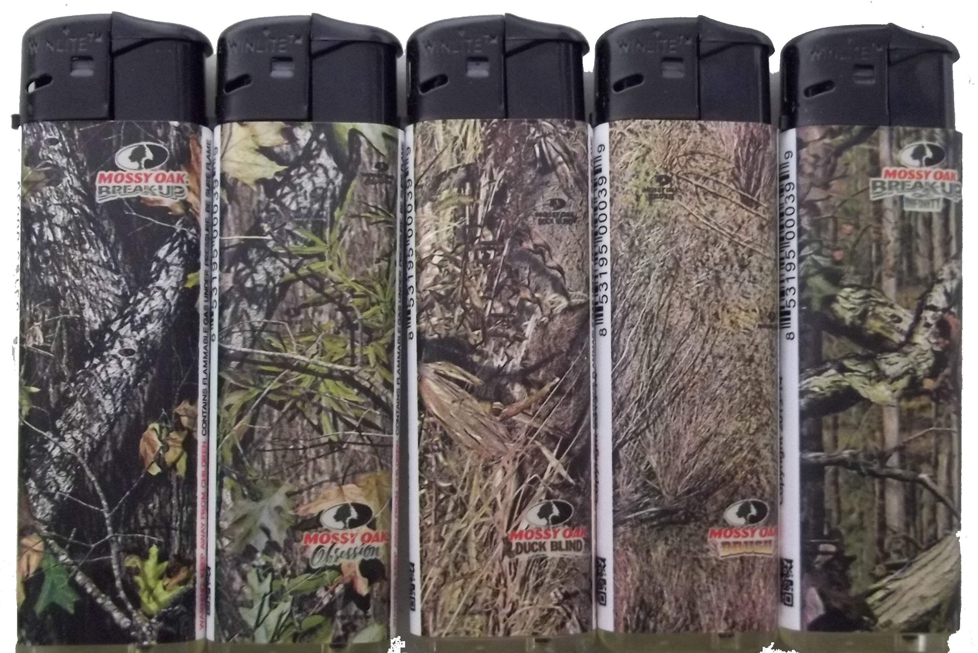 CrazyCoolBuys 5Pc Set Licensed Official Mossy Oak Camo Butane Lighters ...