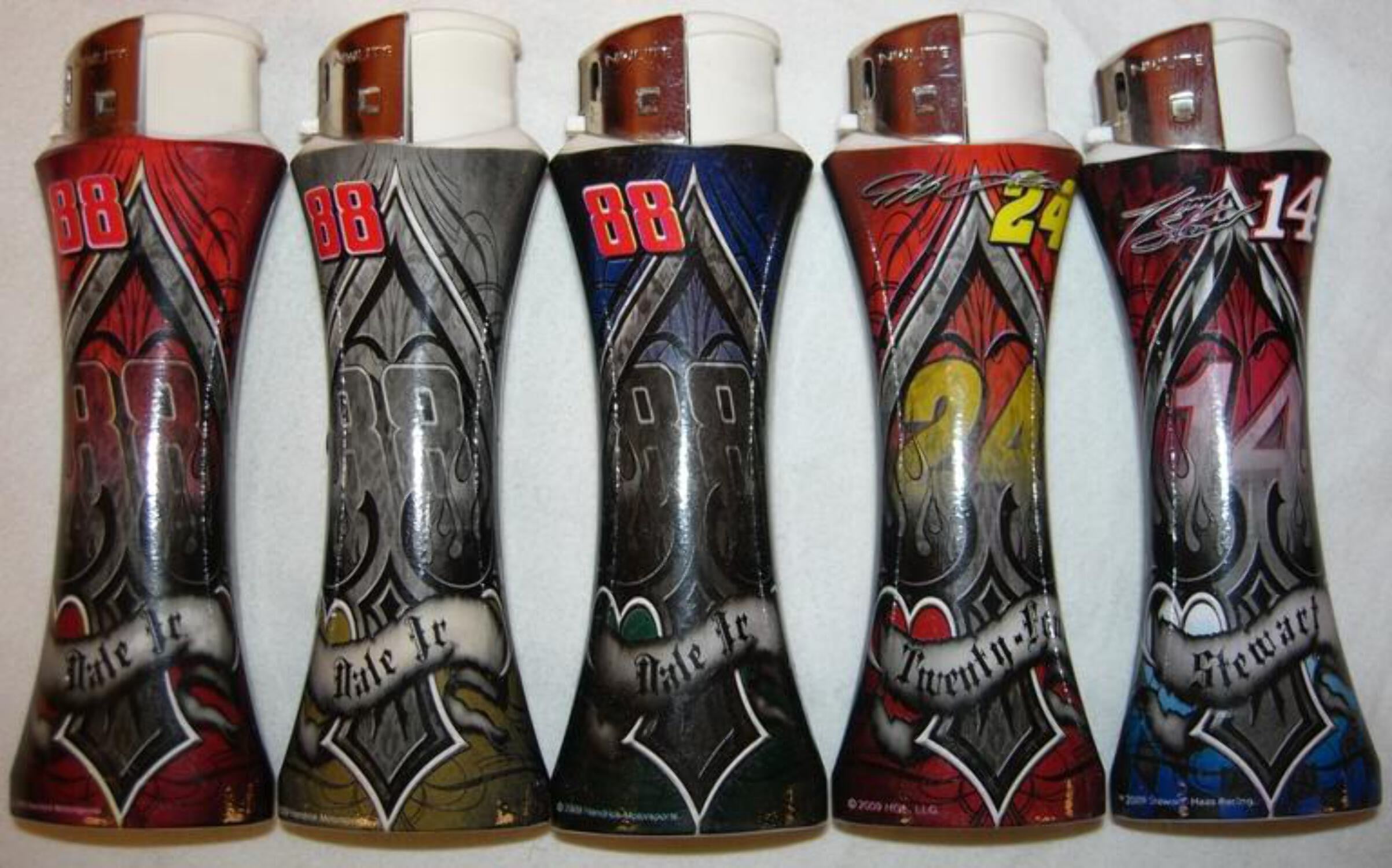 CrazyCoolBuys 5Pc Set Nascar Nulite Twist Curve Butane Lighter ...