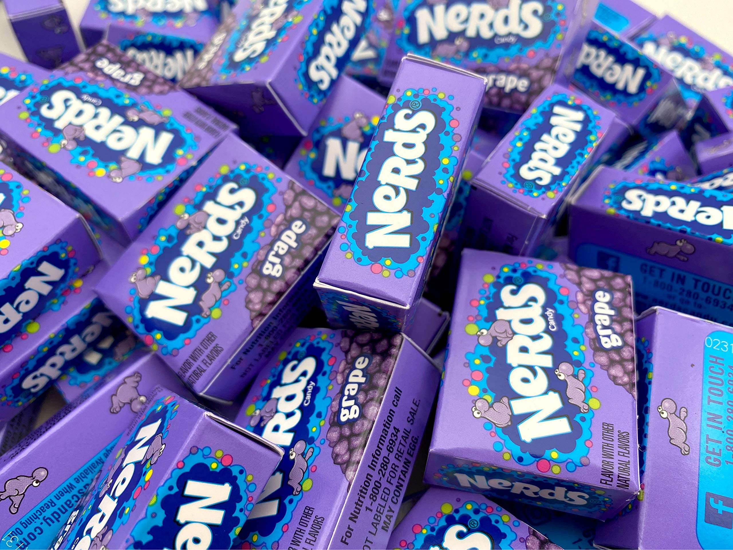 CrazyOutlet Candy Nerds Grape Flavor, 70 Purple Mini Boxes - Walmart.com