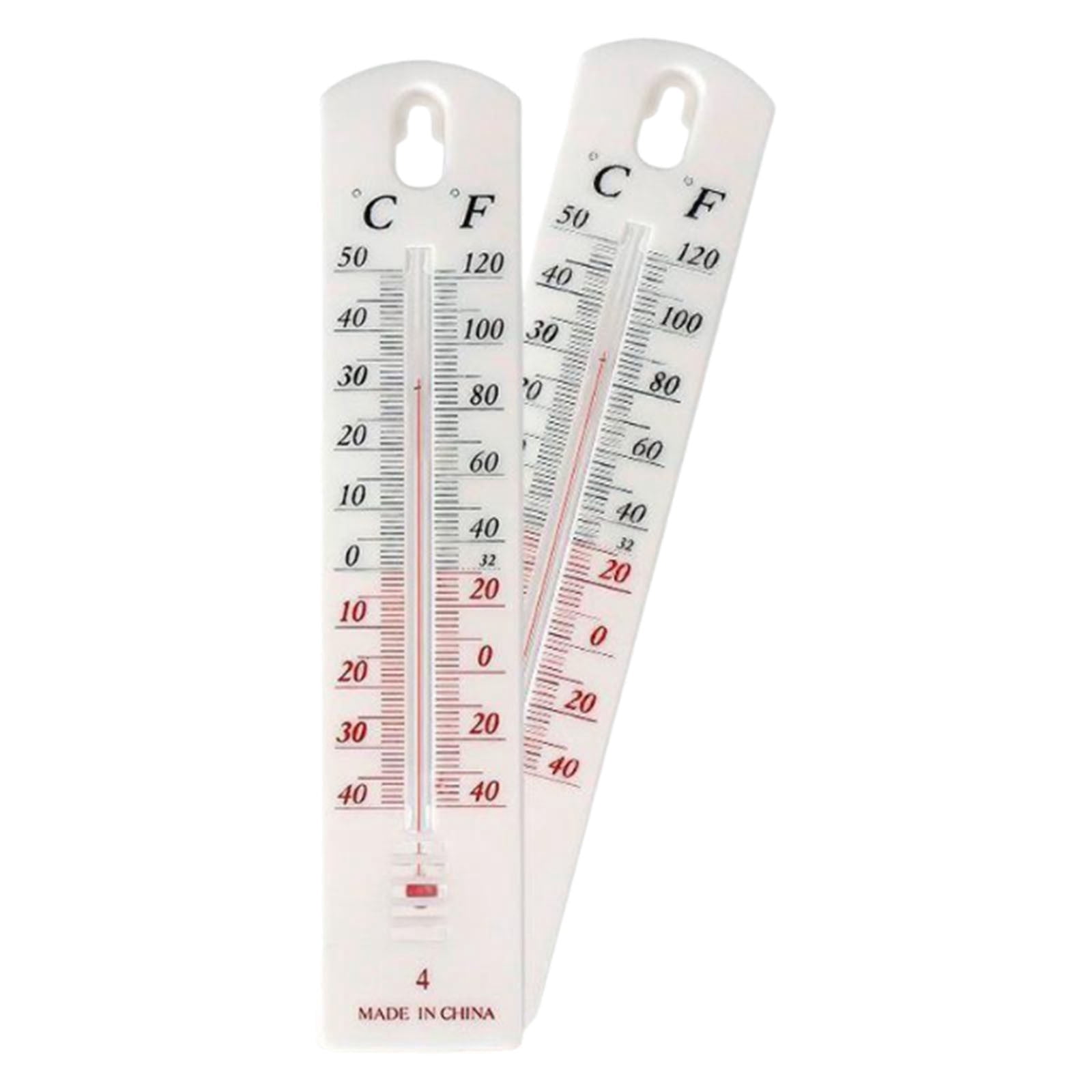 Crazyview 2PCS Design Wood Indoor Wall Thermometer with Double Scales ...