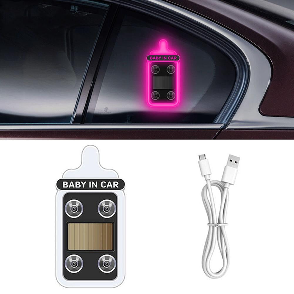Crazyview "Baby in Car" Solar LED Safety Light - Ice Blue Glow, Auto On ...