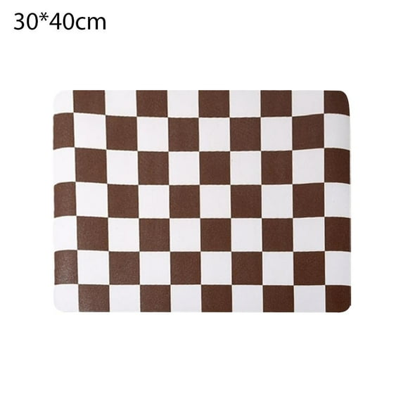 Crazyview Checkered Dish Drying Mat for Kitchen Counter, Absorbent ...