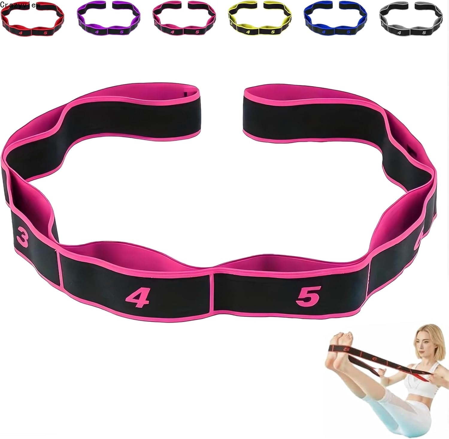 Crazyview Fitness Resistance Band, Number Stretch Resistance Band with ...