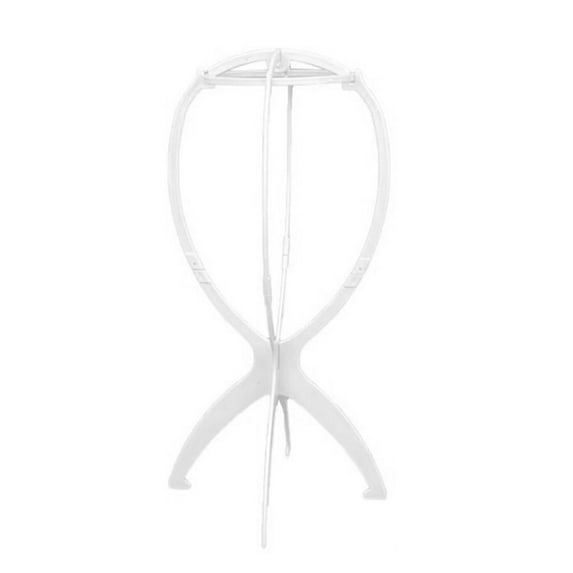 Crazyview Plastic Wig Stand, Portable Collapsible Wig Stand, Wigs Stands for Long Short Hair ...