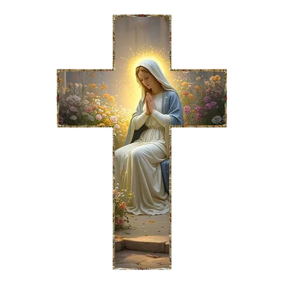 Crazyview Vintage Wooden Cross Wall Decor, 11.81x7.81 Inch Retro ...