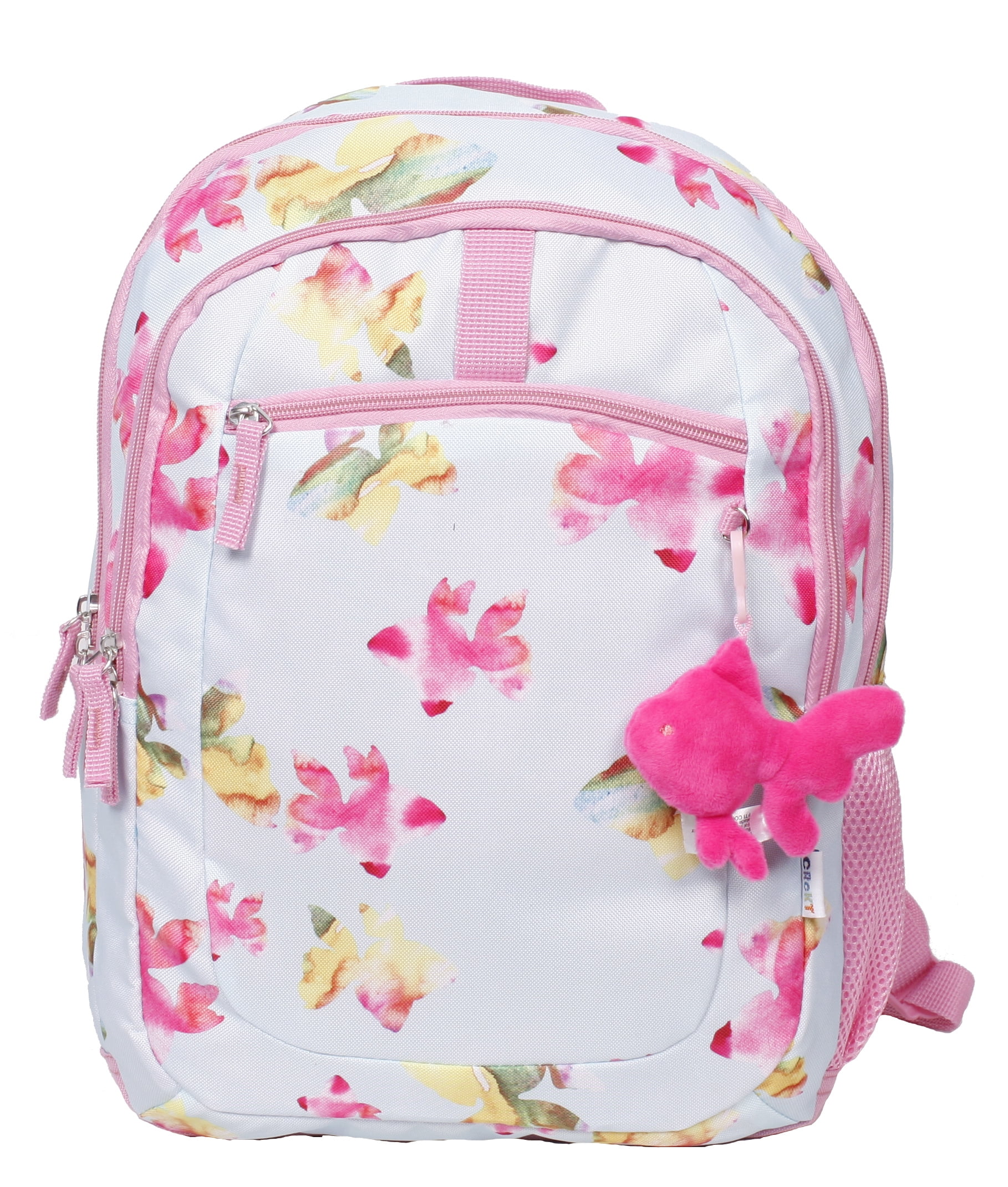 CRCKT Kids Girls 16.5-inch School Backpack with Plush Dangle ...