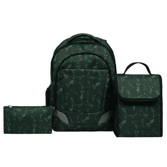 Crckt SC19-3PC-ARMY Youth 3 Piece Backpack Set with Lunch Kit and ...
