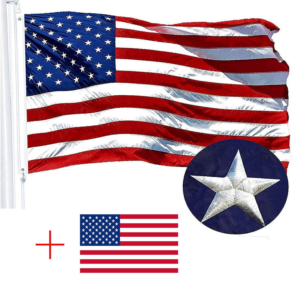 Crcmjuhgsa Stickers American Flag Nylon Embroidery Brass Banner And ...