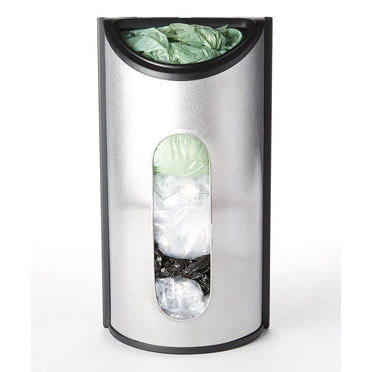 Estilo Wall Mount Shopping Bag Saver, Holder, and Dispenser, Brushed ...
