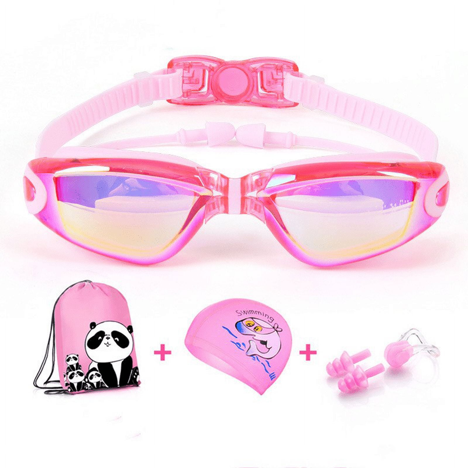 Cre-Heaven Boys Girls Swimming Goggles and Swimming Cap Set for Kids ...