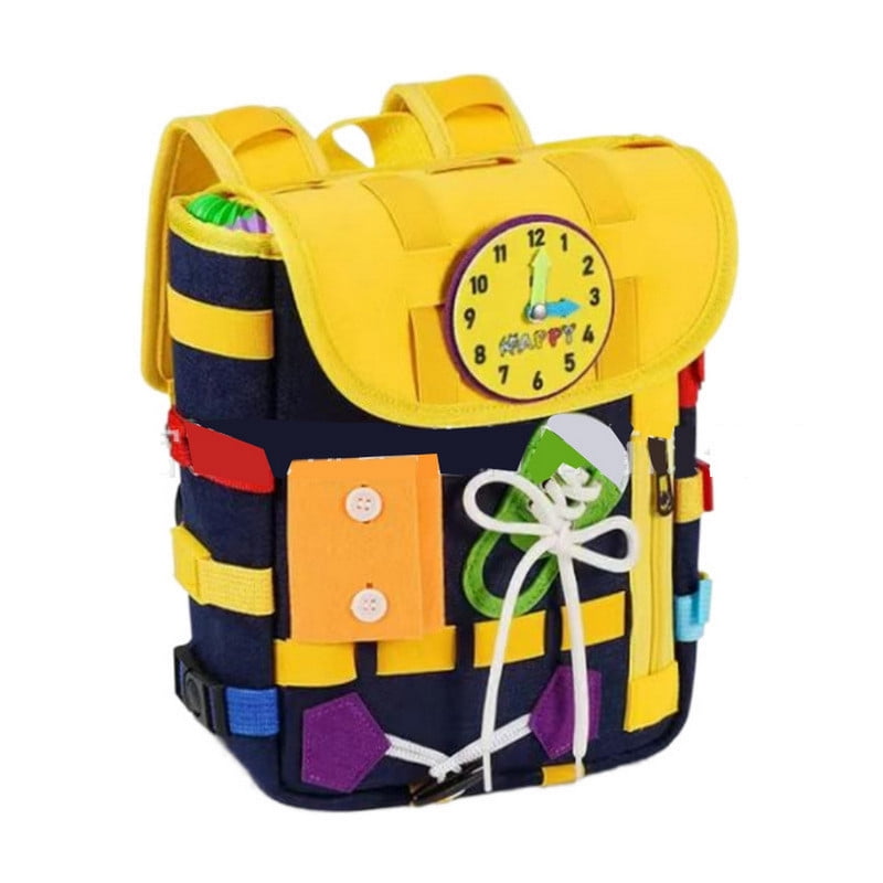 Cre-Heaven Busy Board-Backpack For Kids Training Basic Life Skills Bag ...