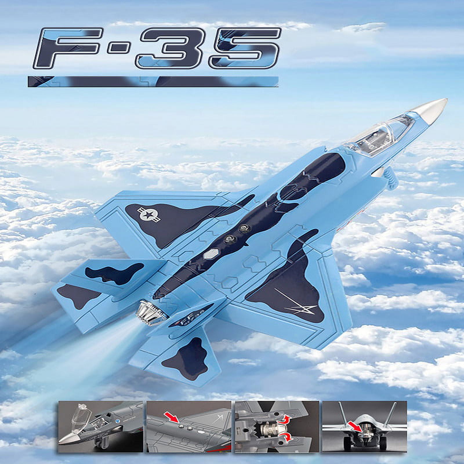 Cre-Heaven F35 Stealth Fighter Airplane Model for Kids Toys Mlitary ...