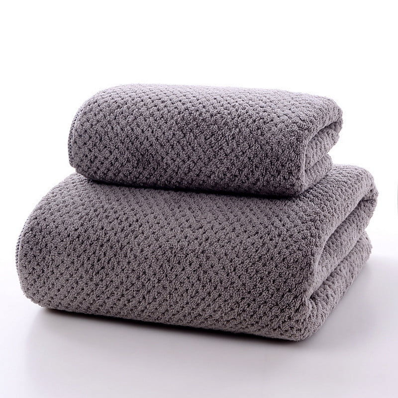 Cre-Heaven Highly Absorbent 2 Piece Towel Sets 1 Bath Towel 1 Hand ...