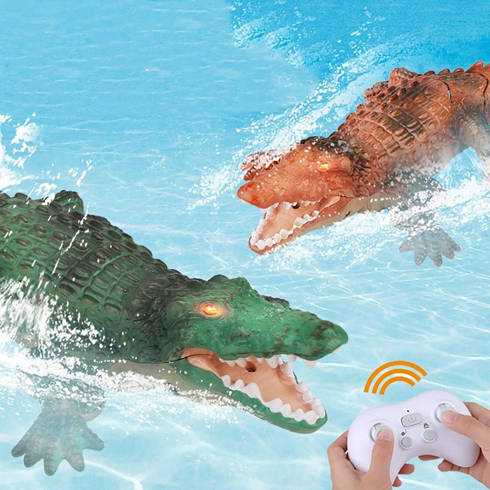 Cre-Heaven Realistic RC Crocodile Remote Control Fish Boat Electric ...