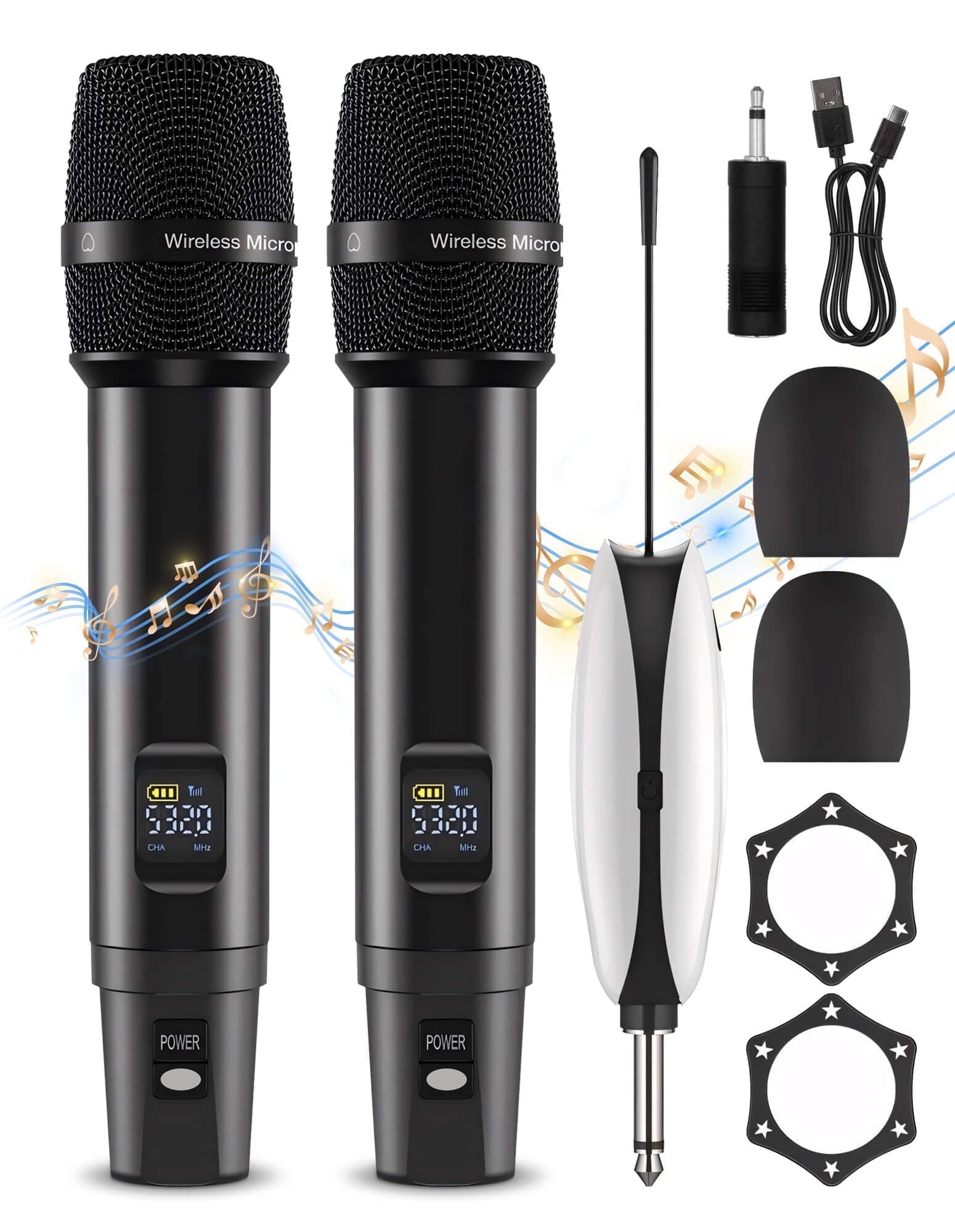 Customer reviews for Fixdono Wireless Microphones, Metal Dynamic ...