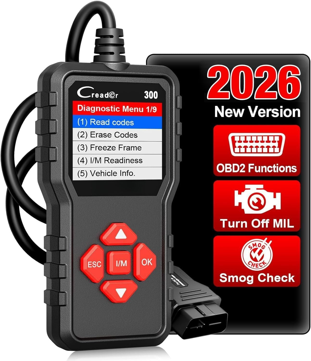 Creader 300 OBD2 Scanner,Engine Fault Code Reader,Support Read Data ...