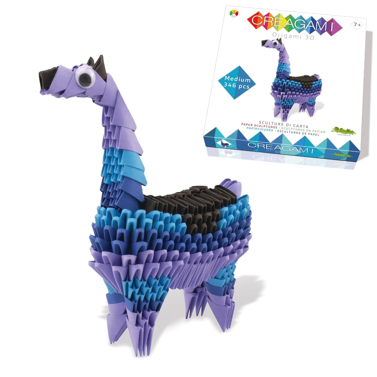 Creagami Llama Origami Set - 480 Piece 3D Modular Paper Sculpture Kit ...