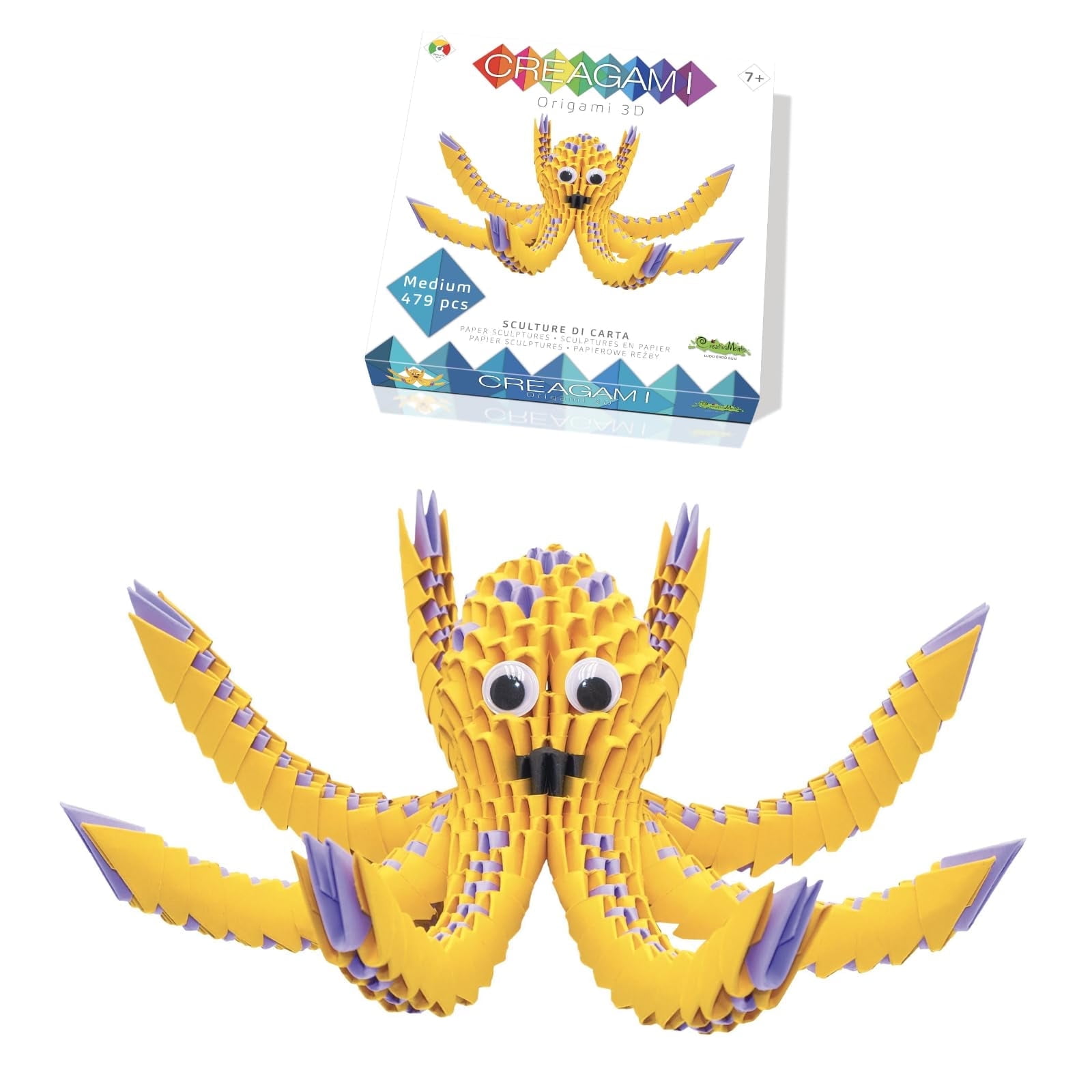 Creagami Octopus Origami Set - A 479 Piece 3D Modular Paper Craft Kit ...