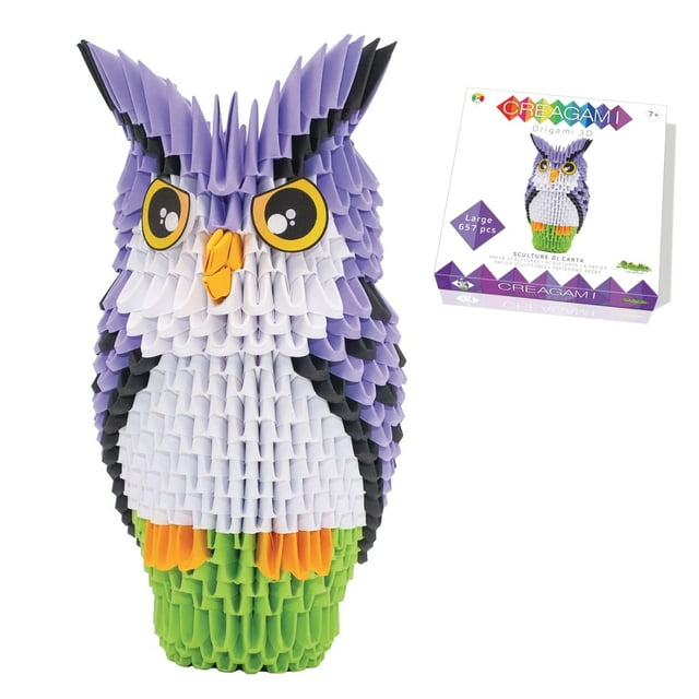 Creagami Owl Origami Set - Large (657-piece) 3D Modular Paper Folding ...
