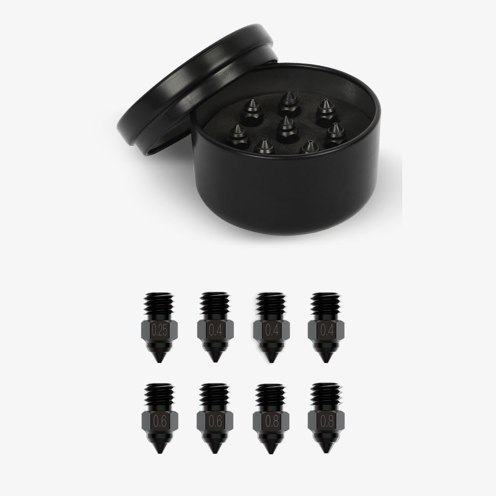 Creality 3D Printing High-end Nozzle Kit 0.25mm 0.4mm 0.6mm 0.8mm Brass ...