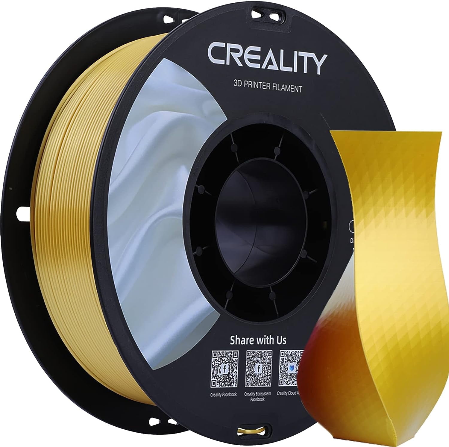 Creality 3D Printing Silk PLA Filament 3D Printer Gold Shiny Filaments 1.75mm Neatly Wound ...