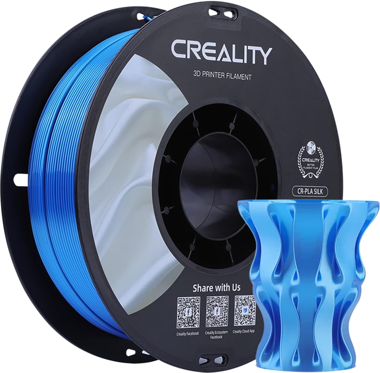 Creality 3D Printing Silk PLA Filament 3D Printer Sky Blue Shiny ...
