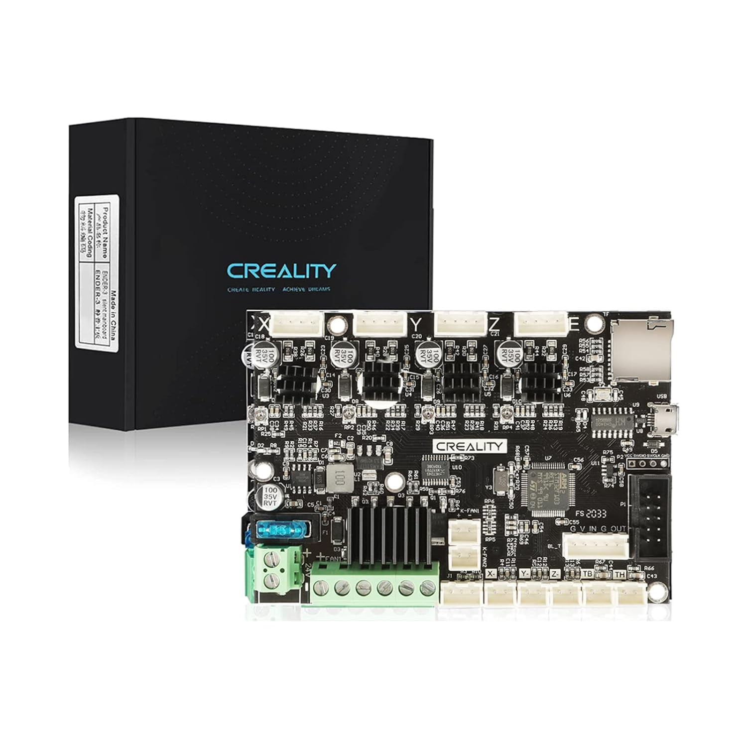 for Creality 3D Upgraded Silent Motherboard Kit 32 Bit V4.2.7 - for Ender 3 Printer - High ...