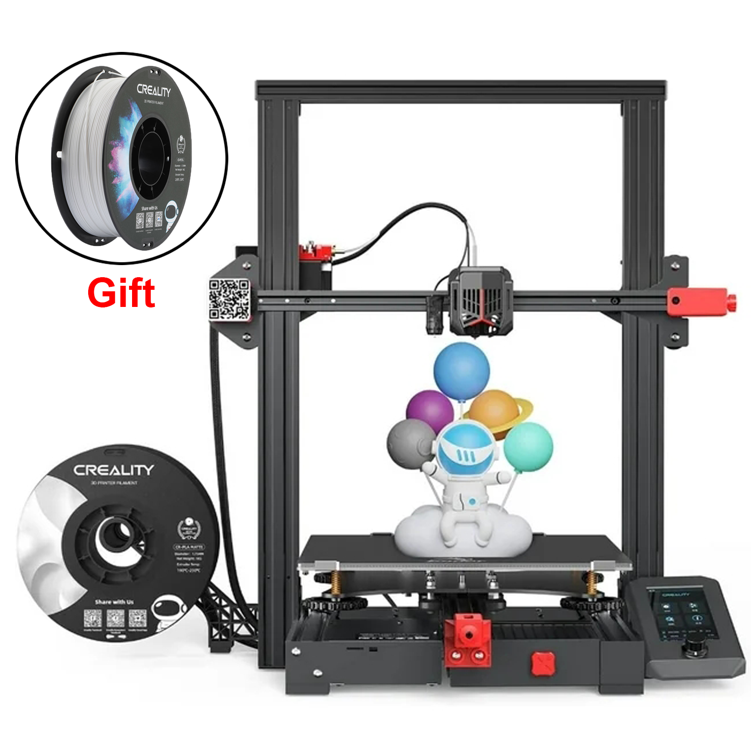 Creality Ender 3 V2 Neo 3D Printer with CR Touch Auto Leveling Kit PC Spring Steel Platform Full ...
