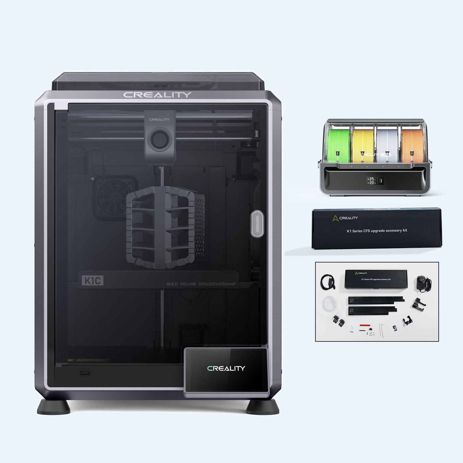 Creality K1C AI Camera 3D Printer + CFS Upgrade Accessory Kit + CFS ...