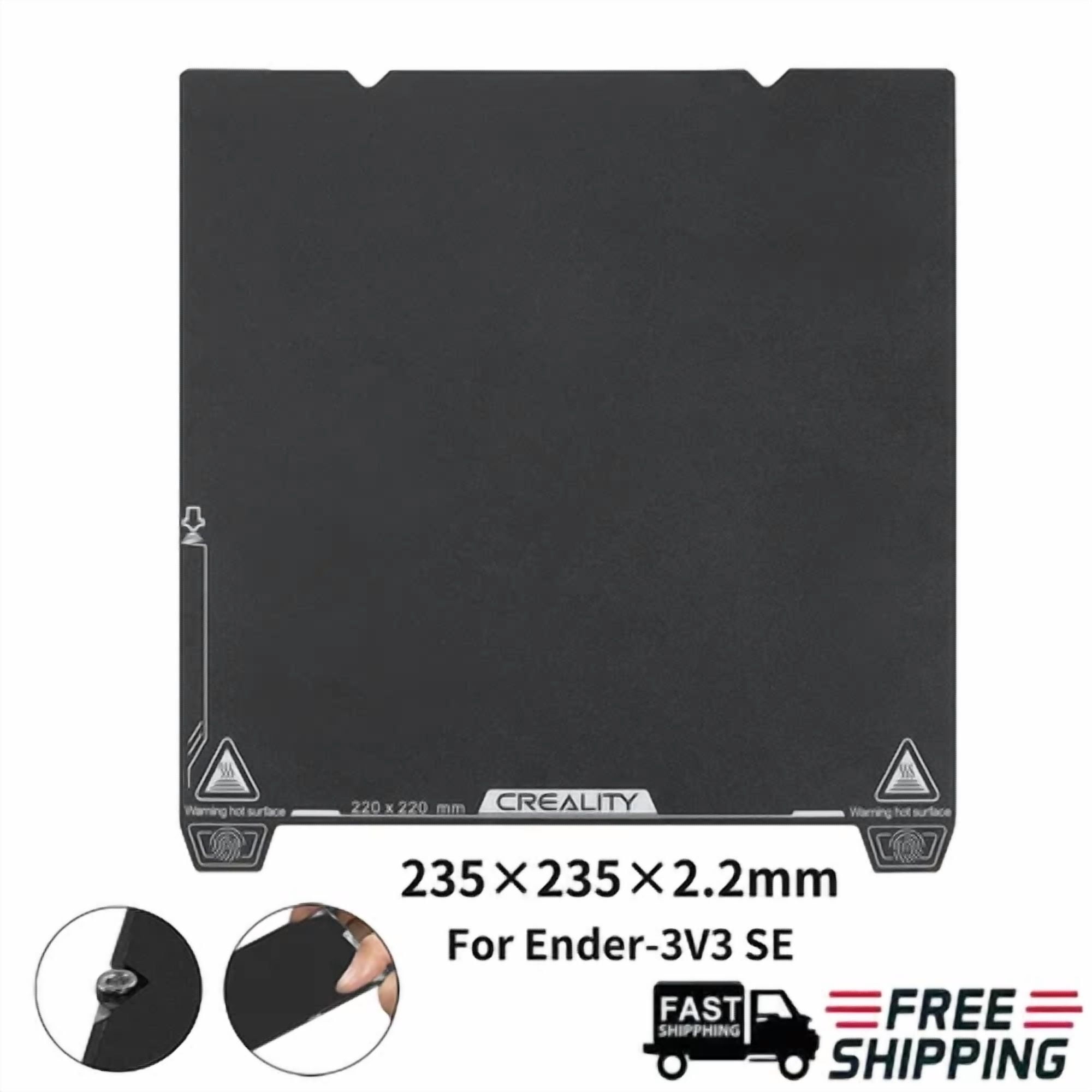 Creality Spring Steel Platform Plate Kit Build Plate Kit for Ender 3 V3 ...