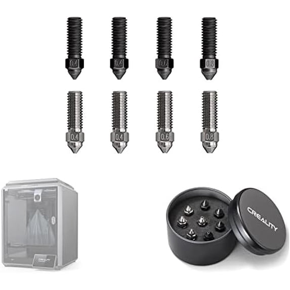 Creality Upgraded K1 Nozzle Kit, Hardened Steel Nozzle & High-end ...