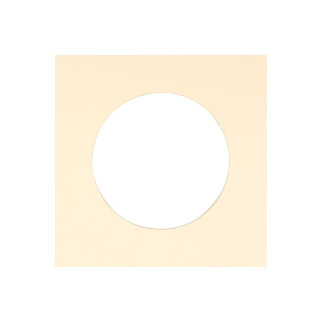 Cream Acid Free 7x7 Cirlce Picture Frame Mat with White Core Bevel Cut ...