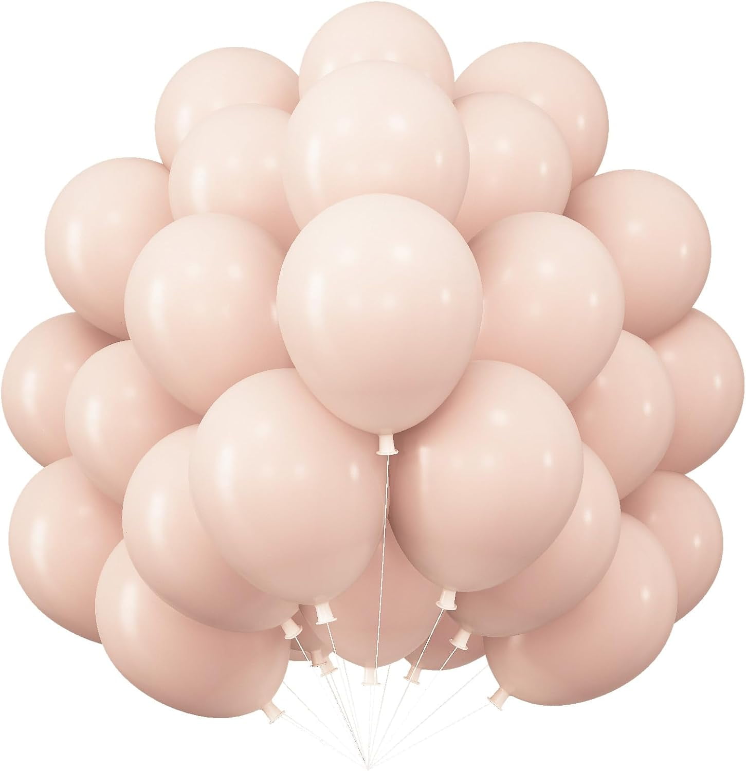 Cream Beige Party Balloons - 50 Pack Double Stuffed Blush Balloons ...