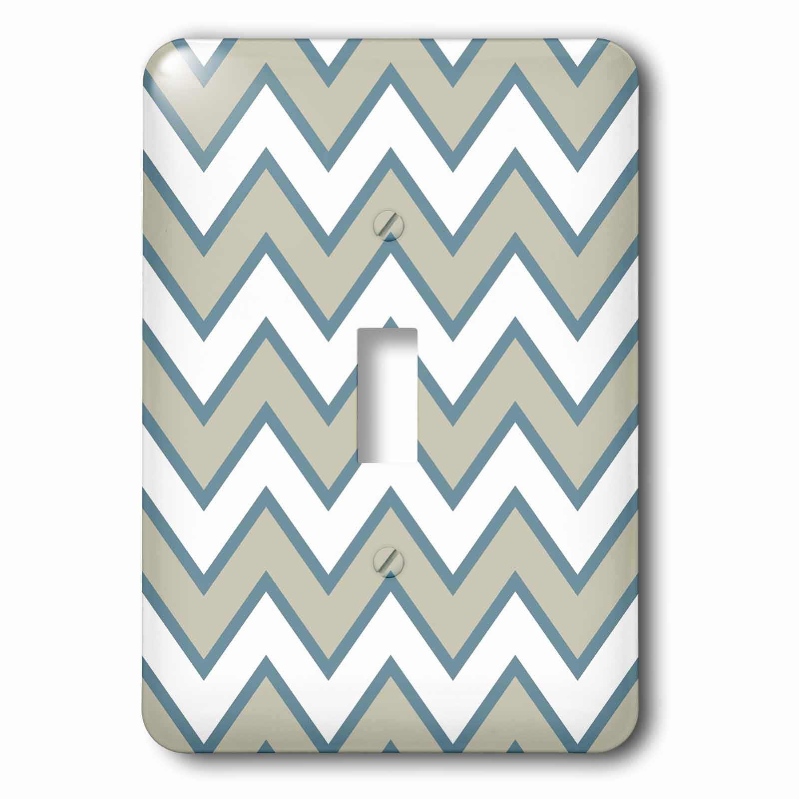 Cream Blue Chevron Zigzag single toggle switch lsp-203811-1 - Walmart.com