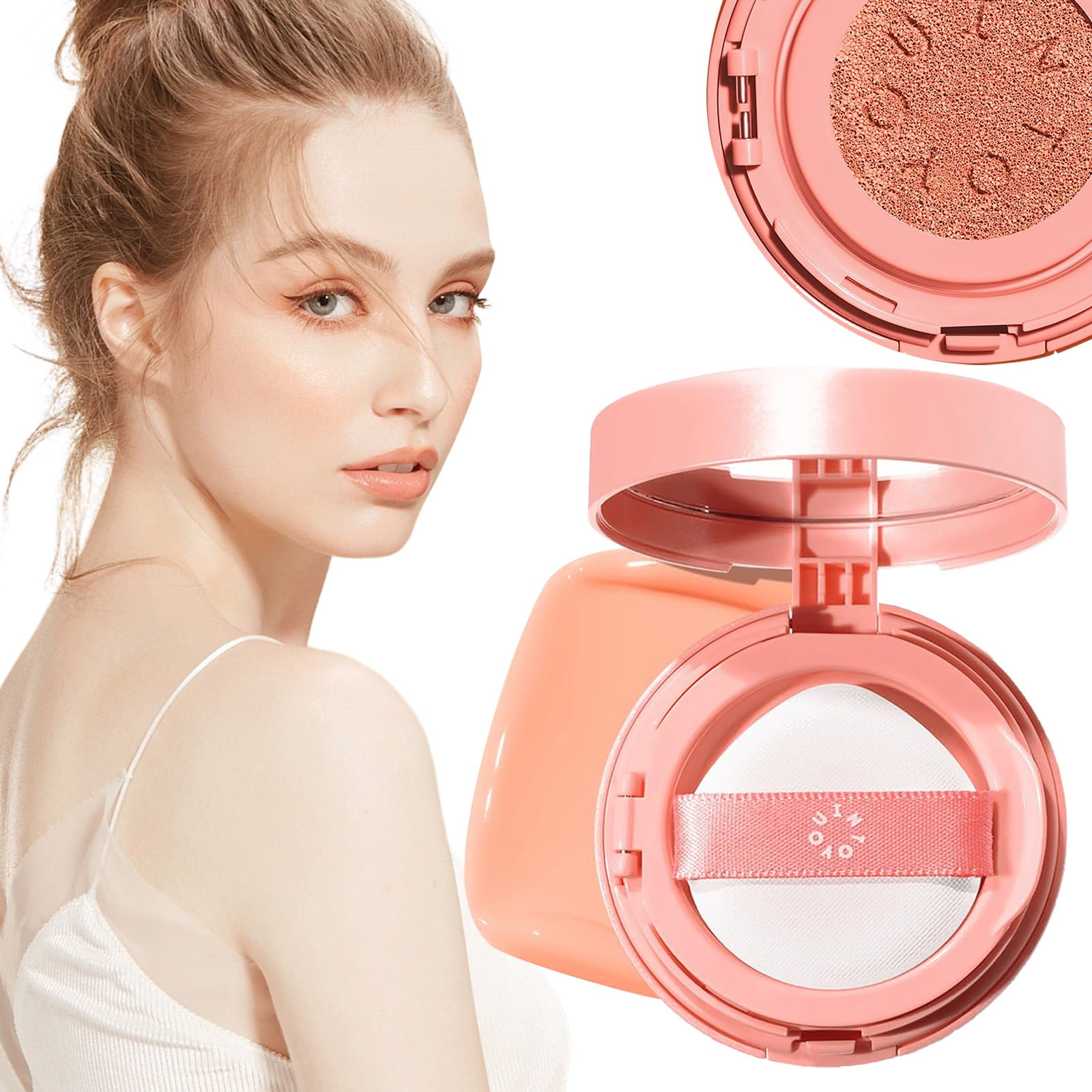Cream Blush Makeup, Air Cushion Cheek Blush - Matte Lightweight & Buildable, Long-Lasting ...