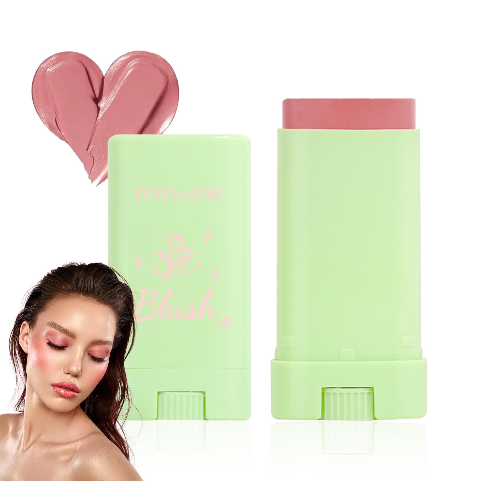 Cream Blush Stick for Cheeks,Blendable Multi-use Blush Makeup Stick for ...