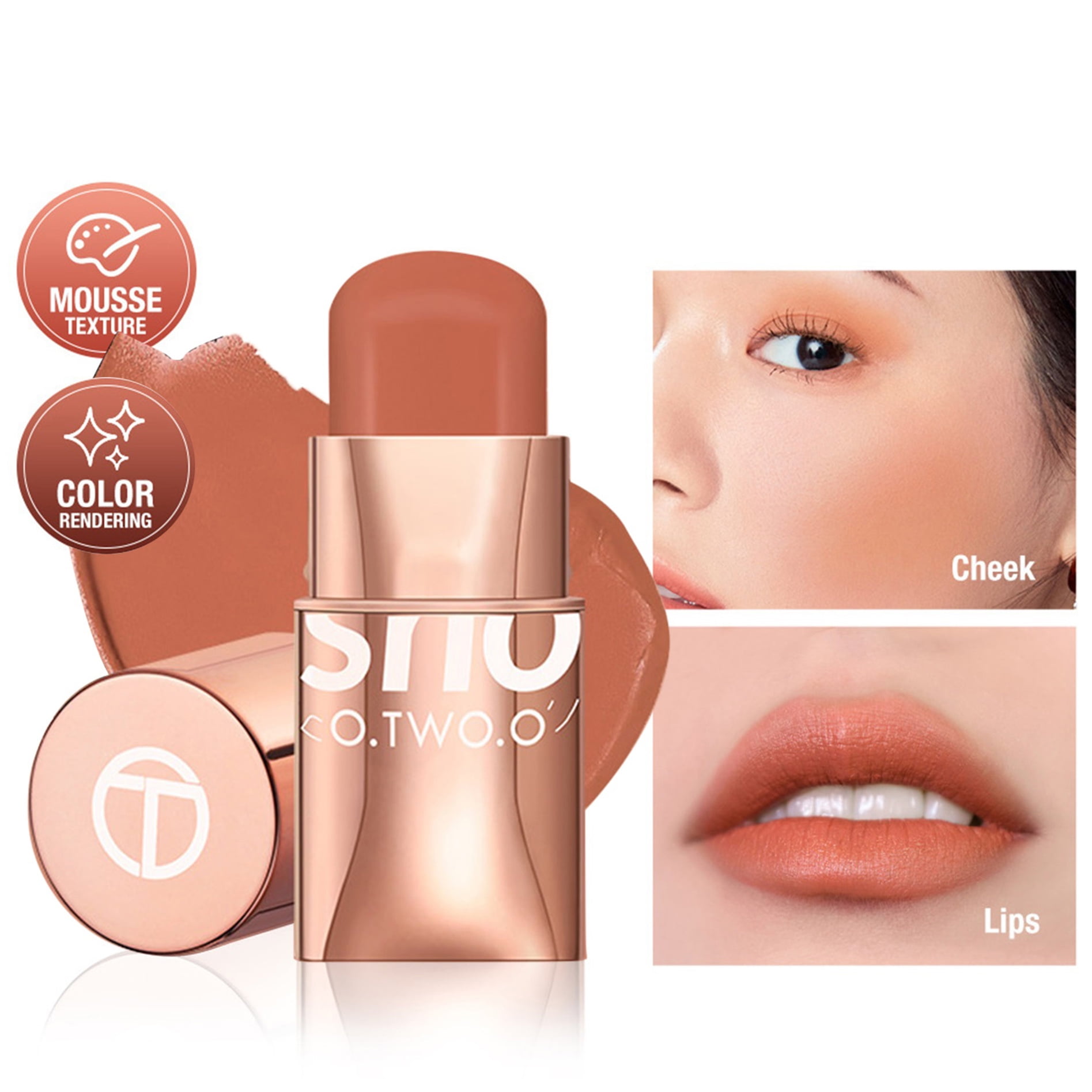 Cream Blush Stick for Cheeks Makeup,Waterproof Blush Face Stick Multi ...