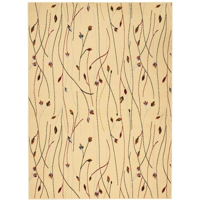 Pinewood Grove Cream Botanical Rug - Floral Design - Walmart.com