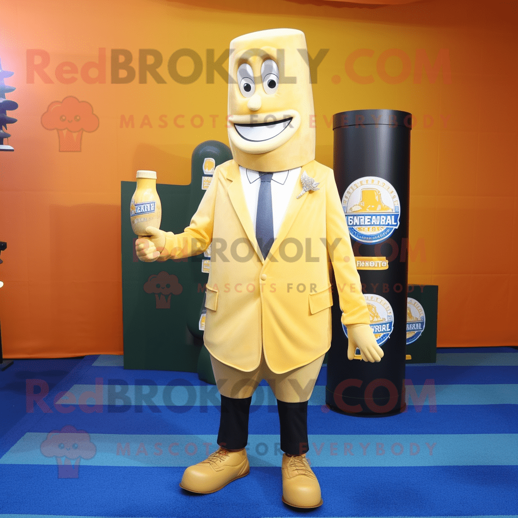Cream Bottle Of Mustard REDBROKOLY mascot costume character dressed ...